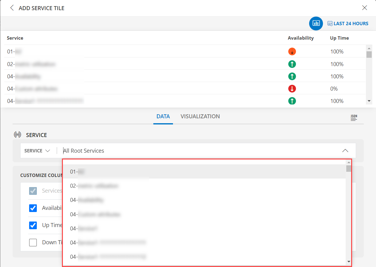 Service Tile | OpsRamp Documentation